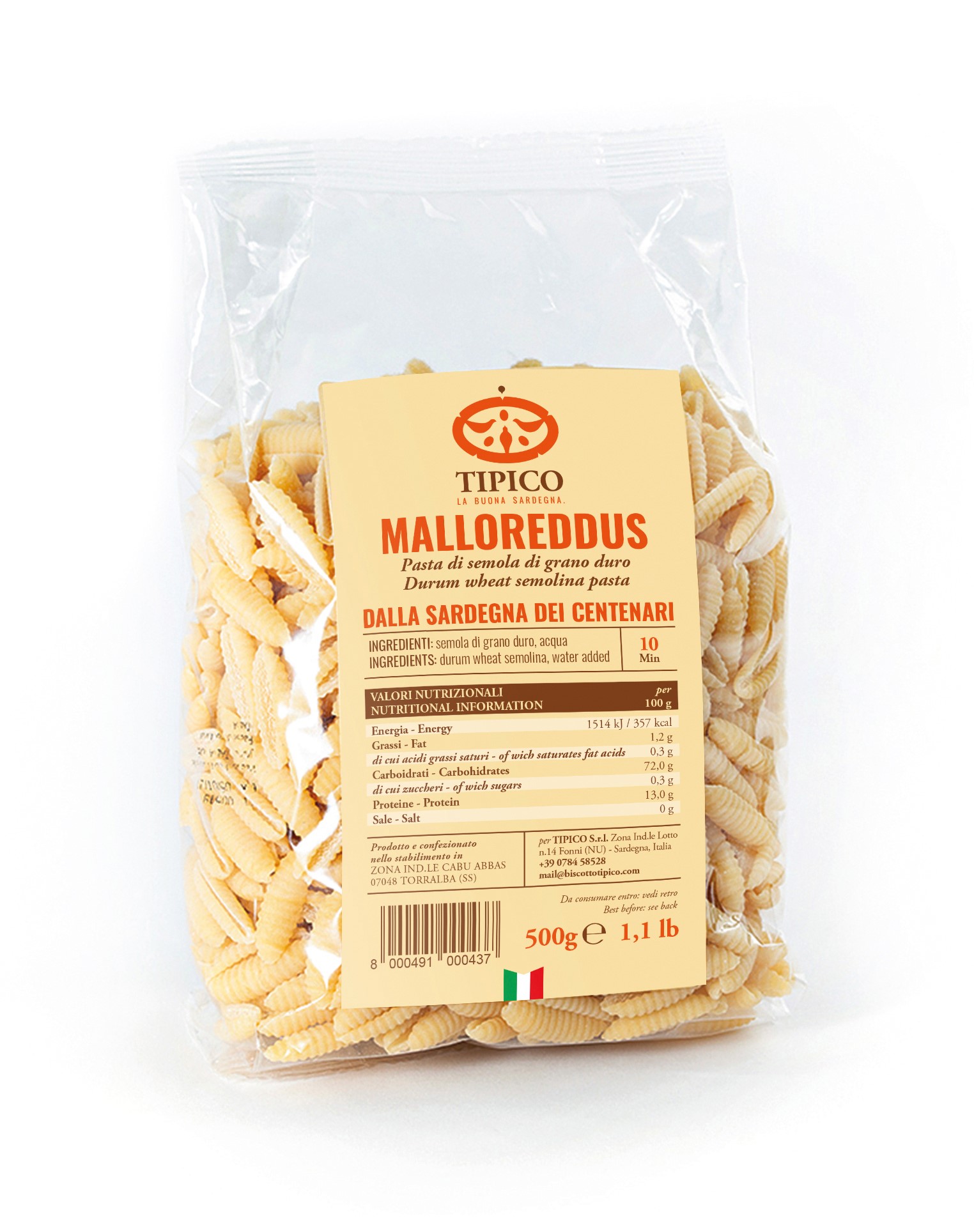 Malloreddus trafilati al bronzo 500 g - Copia - TIPICO SRL ...