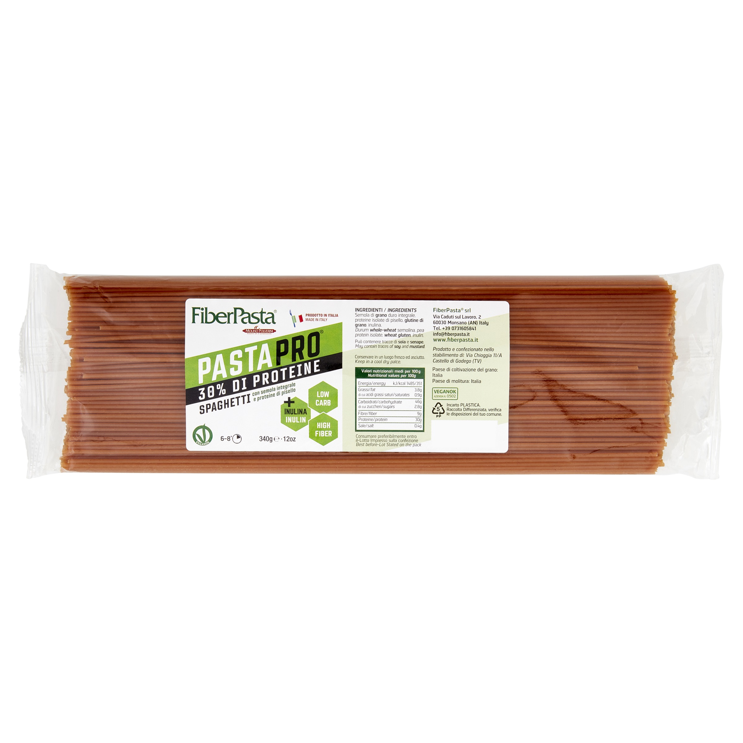 PastaPro Spaghetti integrali ad alto contenuto di proteine vegetali ...